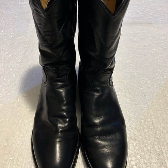 Justin Boots | Shoes | Justin 324 Men 95 B Blue Leather Round Toe ...